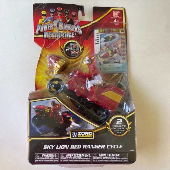 Bandai Namco | Toys | Power Rangers Megaforce Red Sky Lion Cycle Bandai ...